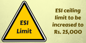 Relyonsoft | Ceiling For ESI contribution to be increased to Rs. 25000