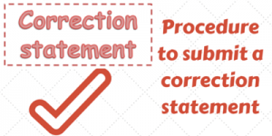Relyonsoft | Correction statement - Procedure of submission