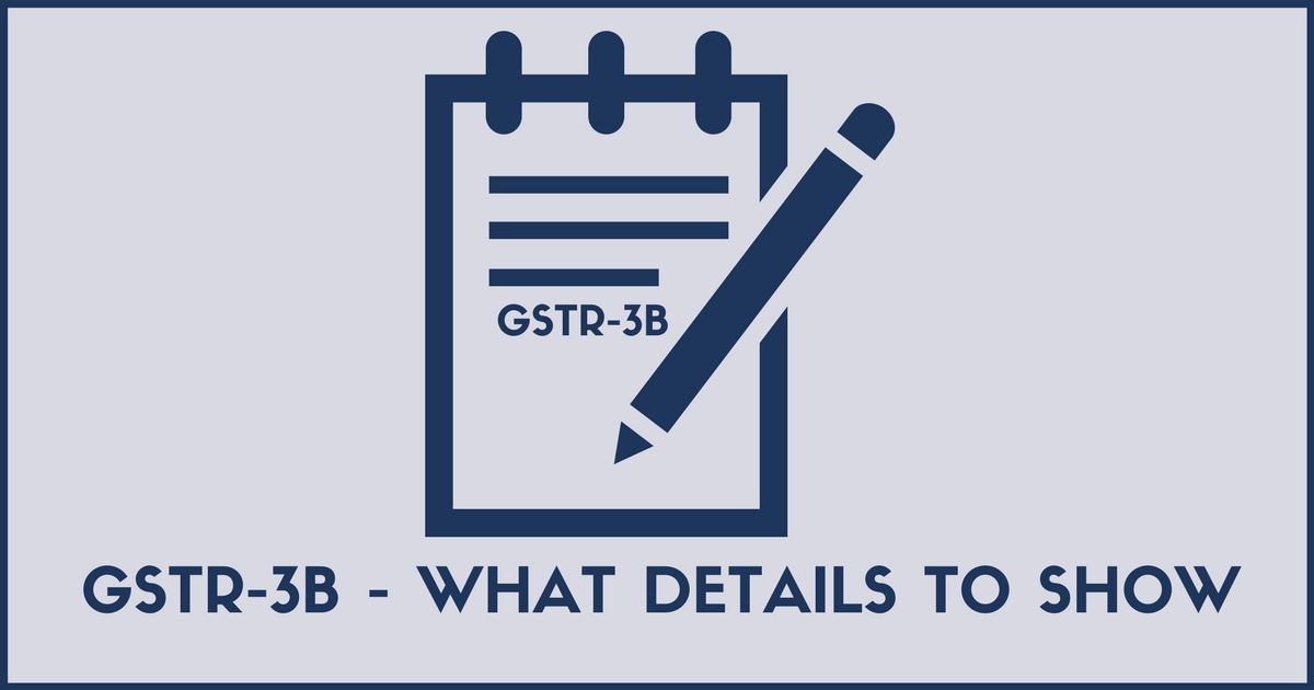 Details to show in GSTR-3B
